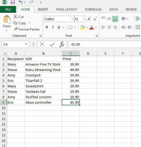 How to Make a Christmas List Spreadsheet in Excel - Solve Your Tech