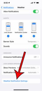 How to Enable or Disable Rain and Snow Notifications in the iPhone ...